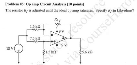 Solved Problem 5 Op Circuit Analysis 10 Points The Chegg Com