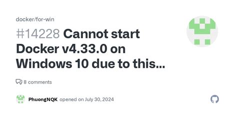Cannot Start Docker V4 33 0 On Windows 10 Due To This Error Deploying Wsl2 Distributions