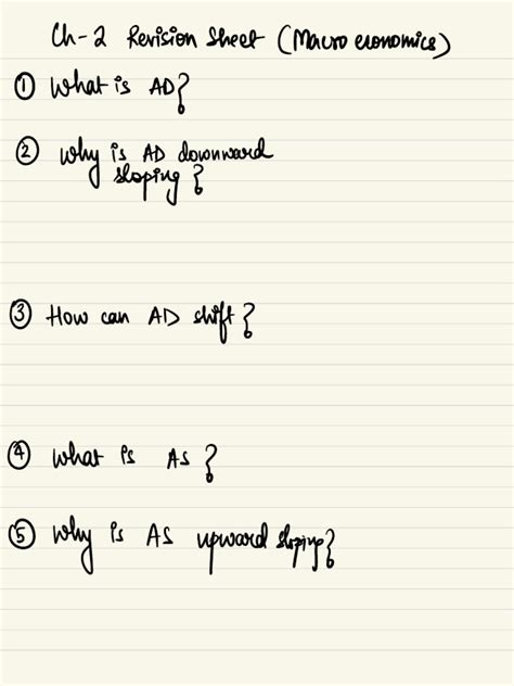 revision sheet pdf