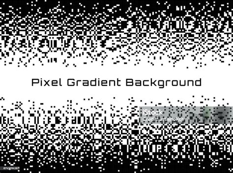 픽셀 추상 기술 그라데이션 Bw 가로 배경입니다 픽셀을 실패와 비즈니스 블랙 화이트 모자이크 배경 막입니다 Pixelated