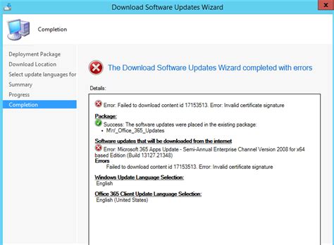 O365 Updates Failed To Download Downloadupdatecontent Failed With Hr