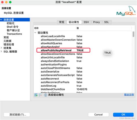 DBeaver连接MySQL报Public Key Retrieval is not allowed 错误的解决方法 dbeaver了解mysql报public key retrieval