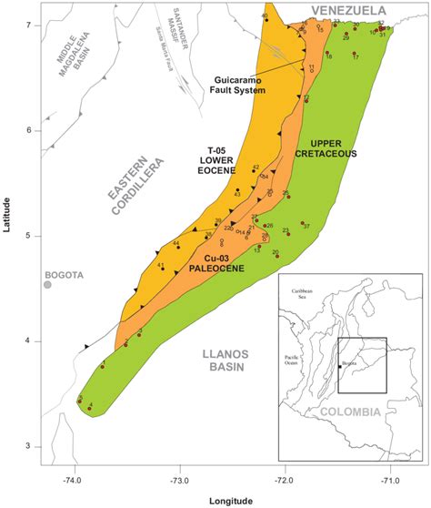 Spatial Distribution Of The Age Of The Sediments Below The