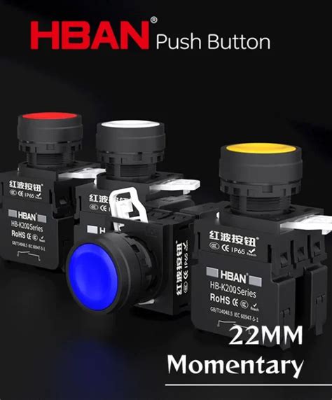 20amp Push Button Switch 22mm Hban Hongbo