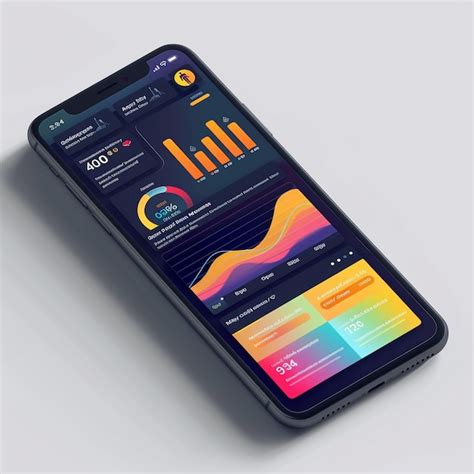 Mobile Health And Fitness App Interface Mockup With Dynamic Dashboard Premium Ai Generated Image