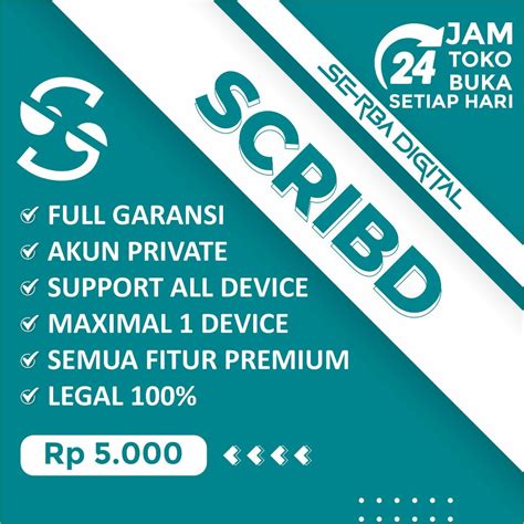 Jual Scribd Pro Premium Full Garansi Shopee Indonesia