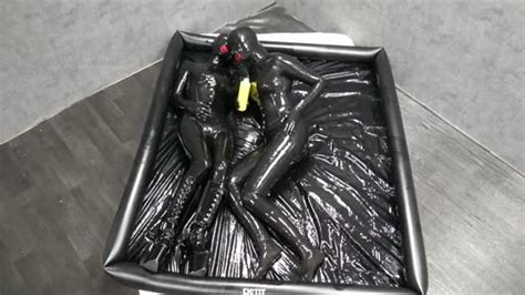 Rubber Dolls Cuddle In Oily Latex Rubberdoll Ruby Clips4sale