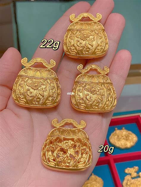 深圳水贝黄金批发 手工錾刻黄金锁包合集