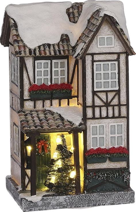 Luville Kerstdorp Miniatuur Duits Huis L9 X B8 X H15 5 Cm Bol