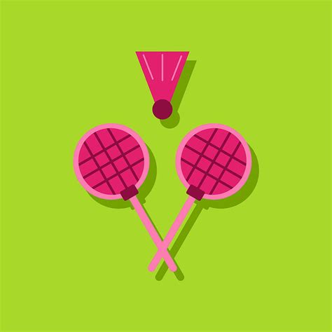 플랫 아이콘 디자인 컬렉션 아이 배드민턴 벡터 Eps Ai Uidownload