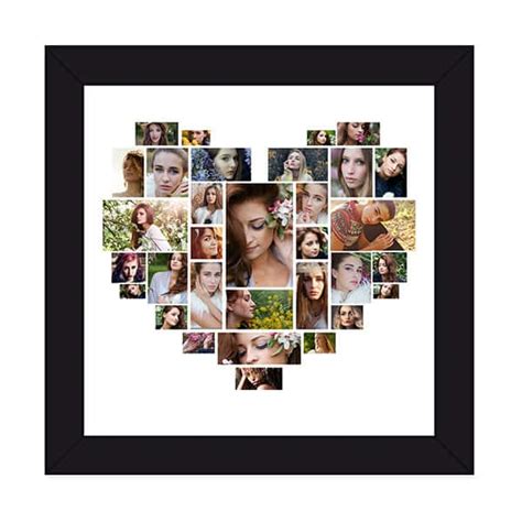 Heart Shaped Photo Collage Frame 32 Photos Personal Ts