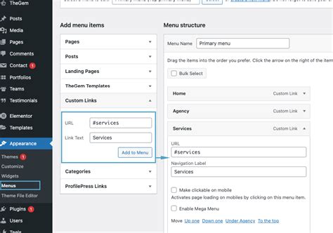 How To Make A One Page Website Thegem Wordpress Woocommerce Theme Documentation