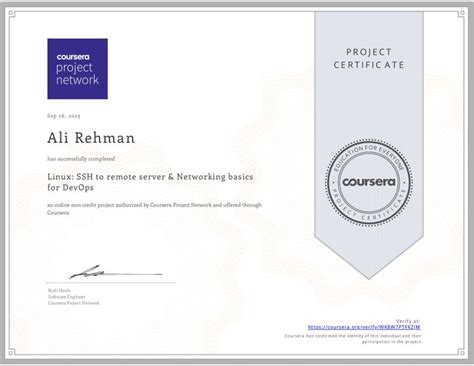 ali rehman on linkedin devops linux networking coursera
