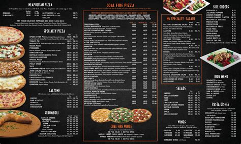 Our Menu Hg Coal Fired Pizza Chesterbrook