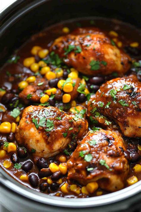 Smoky Chipotle Boneless Chicken Thighs With Black Beans And Corn