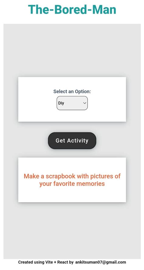 Ankit Suman On Linkedin Vite Createreactapp Boredapi Api Frontenddev