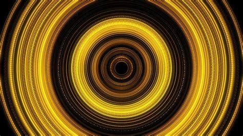 Premium Photo Shining Golden Rings In Pulsating Motion On Black Background Seamless Loop