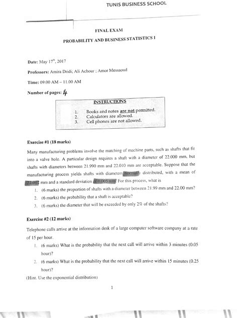 Final Stat 2016 2017 Statistics 2 Studocu
