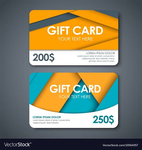 T Cards In The Style Of The Material Design Vector Image