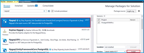 Npgsql Download