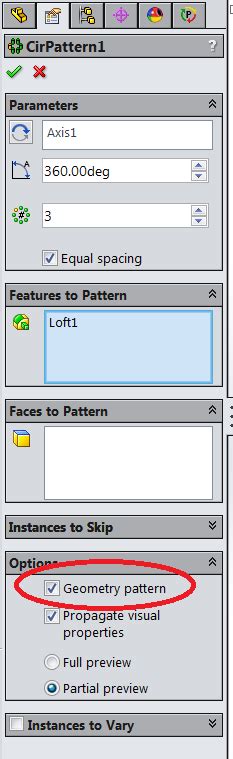 How To Combine Intesecting Circular Pattern Into 1 Solid Grabcad