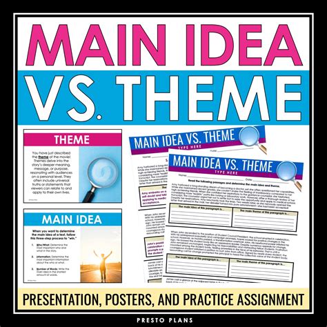 Free Main Idea Vs Theme Worksheet Download Free Main Idea Vs Theme Worksheet Png Images Free