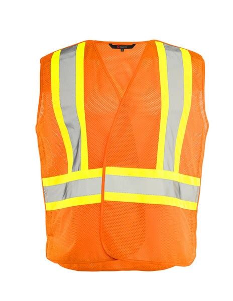 Hi Vis 5 Pt Tearaway Mesh Traffic Vest Bolts Plus Inc