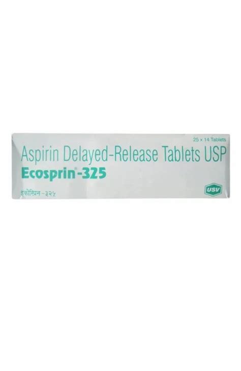 Ecosprin 325mg Aspirin Tablets 300mg Strength At ₹ 1100box In Nagpur