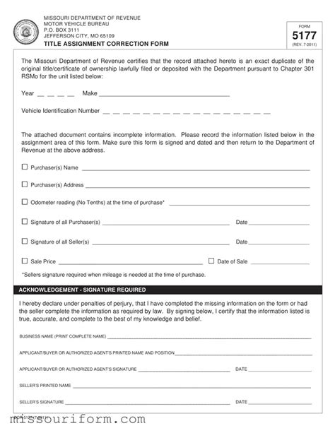 Download Missouri 5177 Template In Pdf All Missouri Forms