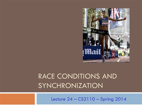 Race Conditions And Synchronization Ppt Download