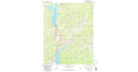 1982 Map Of Courtright Reservoir Fresno County Ca — High Res Pastmaps