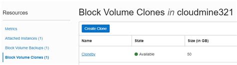 Oracle Gen2 Cloud Cloning A Volume Oracledbwr