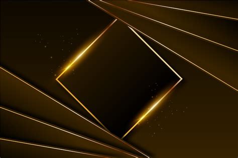 현실적인 골든 프레임 디자인 무료 벡터