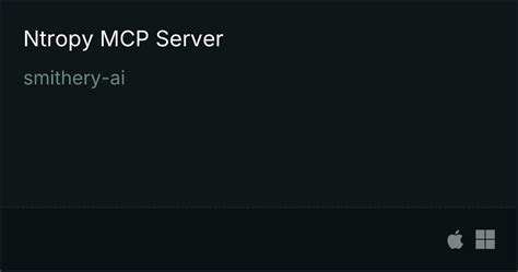 Ntropy Mcp Server Glama