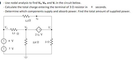 solved use nodal analysis to find va vb and vc in the