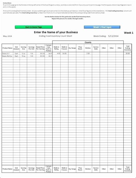 Inventory Cycle Count Excel Template Shooters Journal