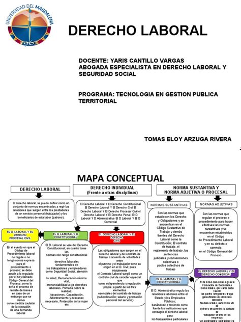 Derecho Laboral Mapa Conceptual Pdf Derecho Laboral Ley Procesal