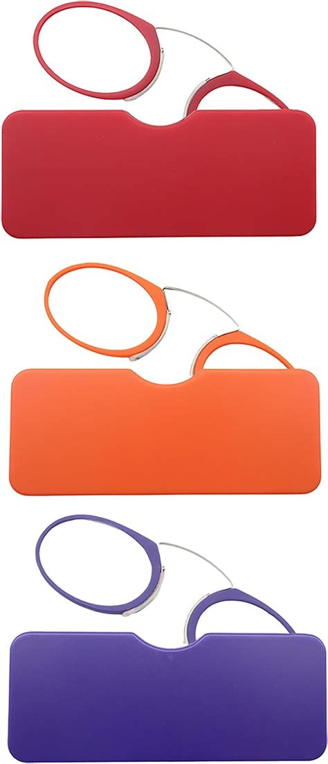 Covesato Mini Armless Reading Glasses For Men Women Slim Thin Clip On Nose Readers