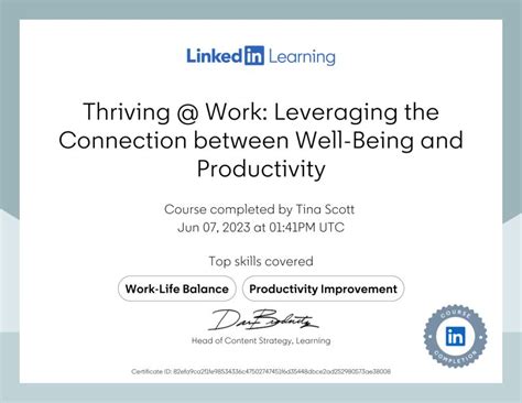 Tina Scott On Linkedin Certificate Of Completion