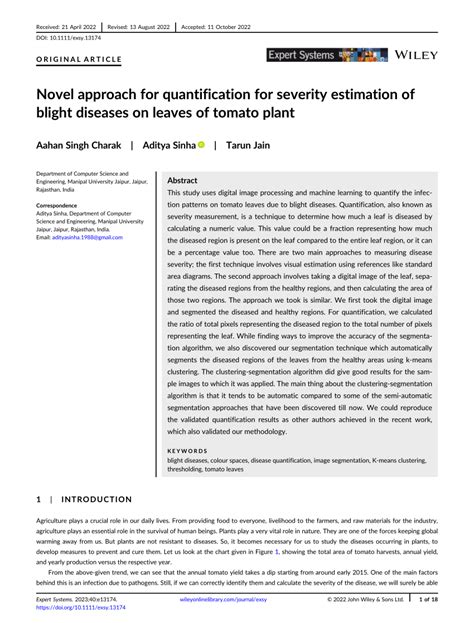 Novel Approach For Quantification For Severity Estimation Of Blight Diseases On Leaves Of Tomato