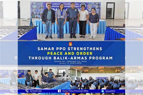 Samar Pulis Pinalakas Kapayapaan Kaayusan Via Balik Armas Program