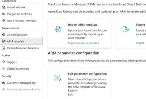 azure data factory add parameter to adf linked to git repo stack