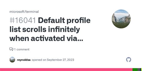 Default Profile List Scrolls Infinitely When Activated Via Touch