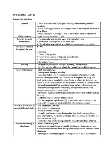 Cytogenetics Pdf Meiosis Dominance Genetics