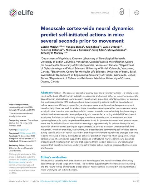 Pdf Mesoscale Cortex Wide Neural Dynamics Predict Goal Directed But