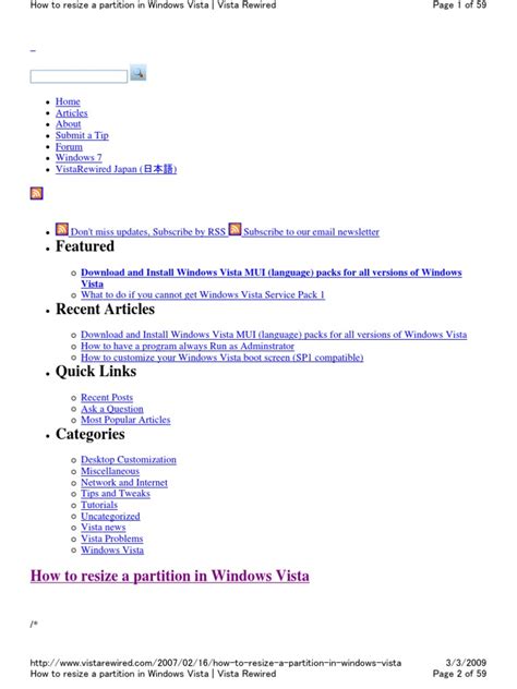 Resize Partitions In Vista Pdf Windows Vista Booting