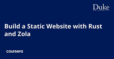 Build A Static Website With Rust And Zola