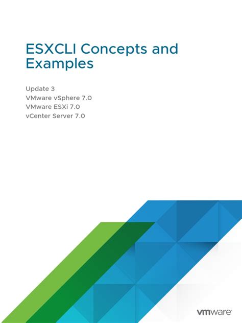 Vsphere 703 Esxcli Concepts Examples Guide Pdf Computing Computer