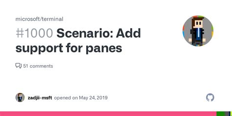 Scenario Add Support For Panes · Issue 1000 · Microsoftterminal · Github