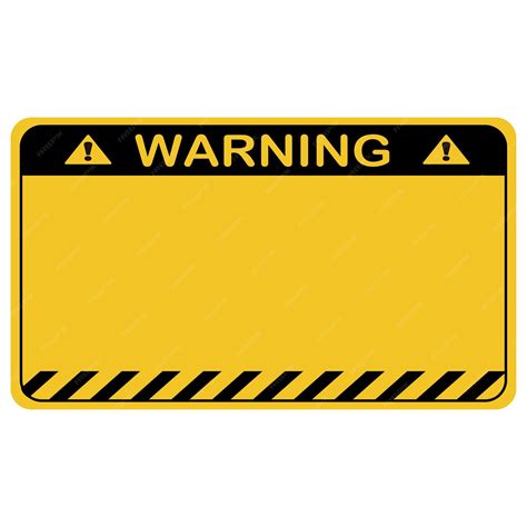premium vector empty warning sign